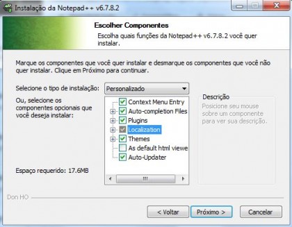 Download e Instalação do editor de textos Notepad++