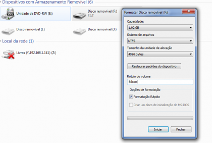 Usando o DISKPART para reparar partições em um pendrive no Windows