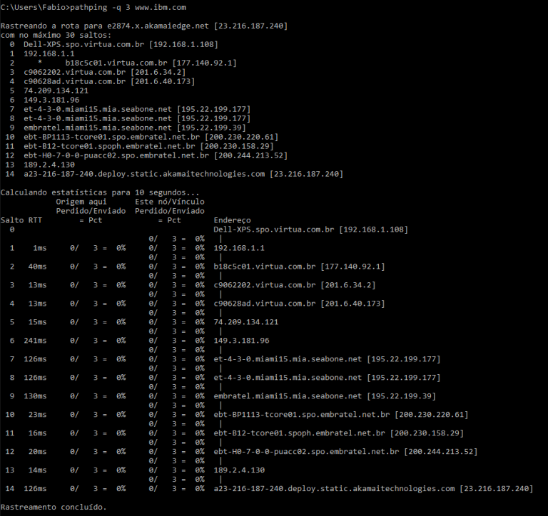 Como funciona o utilitário Pathping - Curso de Redes - Bóson ...