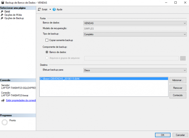 Como realizar BACKUP e RESTORE no Microsoft SQL Server? - Bóson ...