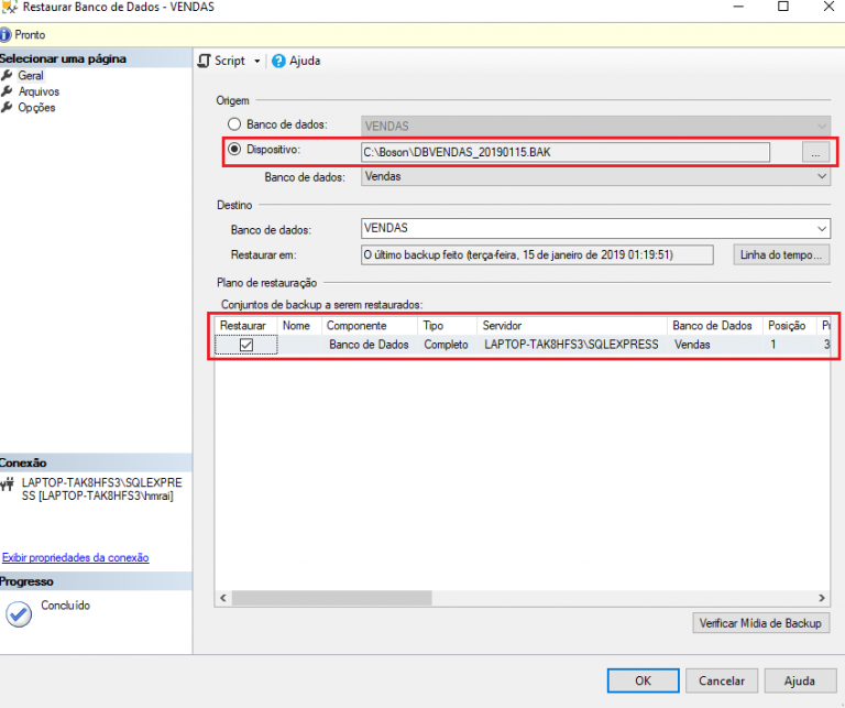 Como realizar BACKUP e RESTORE no Microsoft SQL Server? - Bóson ...